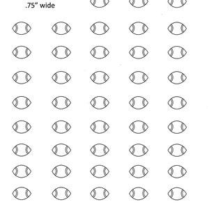 Football Royal Icing Transfer Template - Etsy