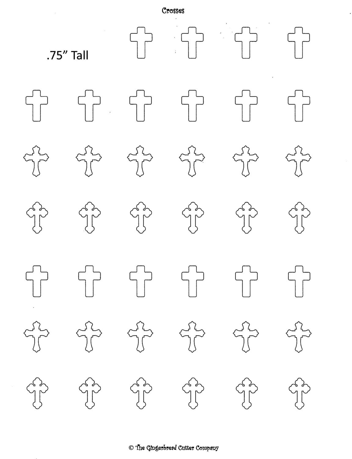 Cross Royal Icing Transfer Template - Etsy