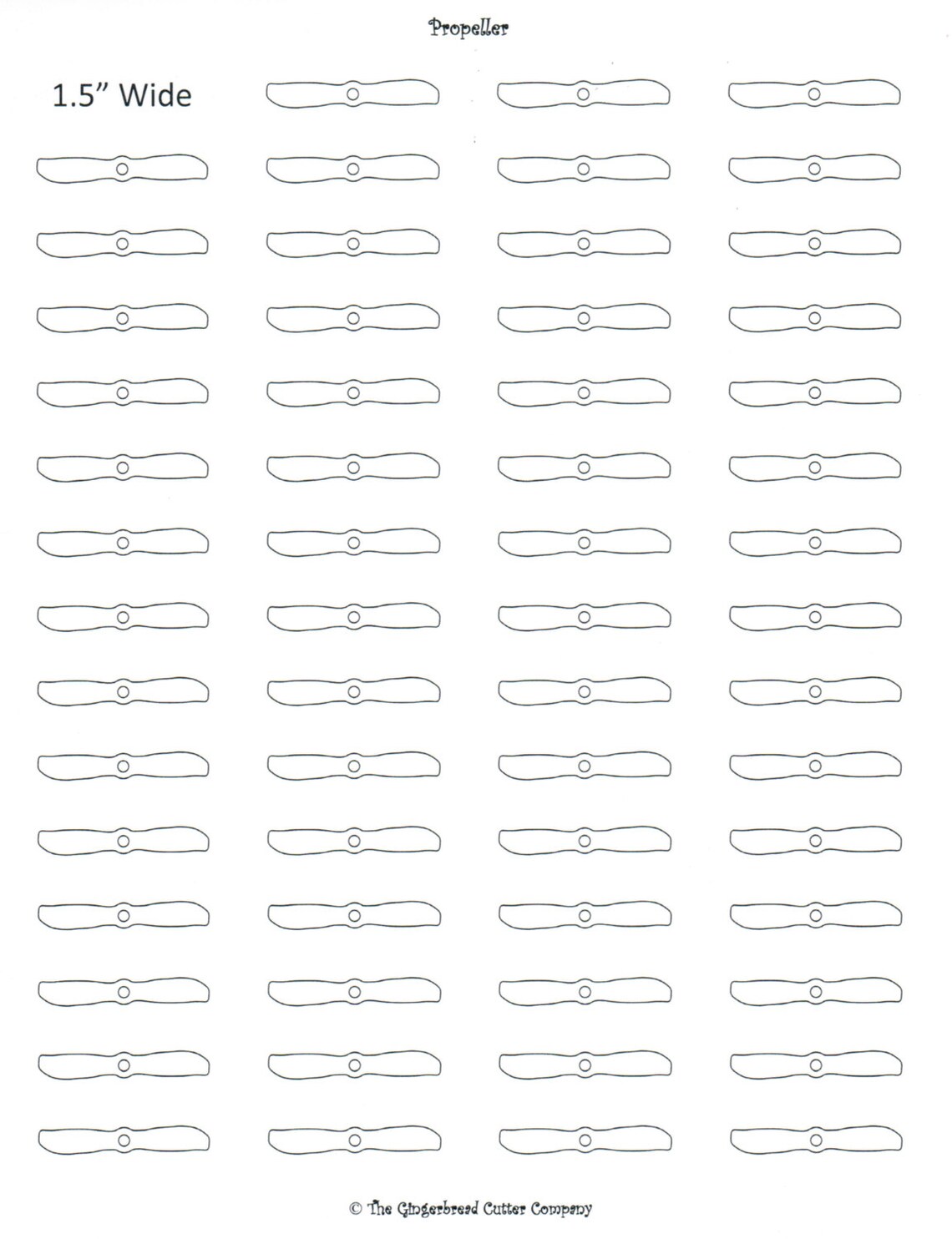 Propeller Royal Icing Transfer Template | Etsy