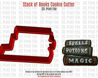 Stack of Books Stamp - Etsy