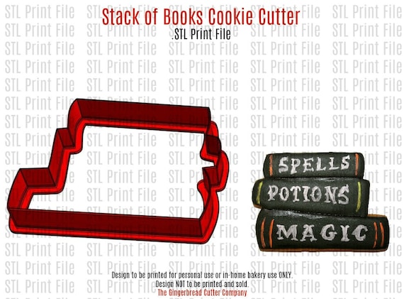 Stack of Books Cookie Cutter .stl Print File - Etsy