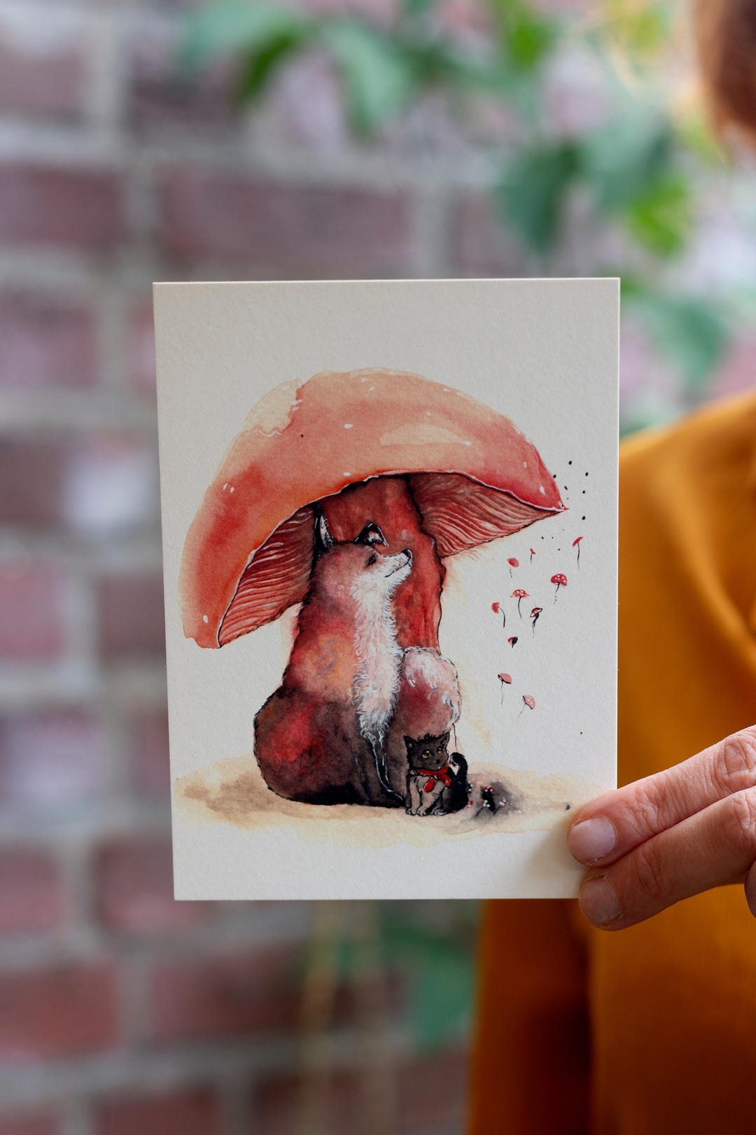 The Mushroom Fox Art Prints in Various Sizes - Etsy