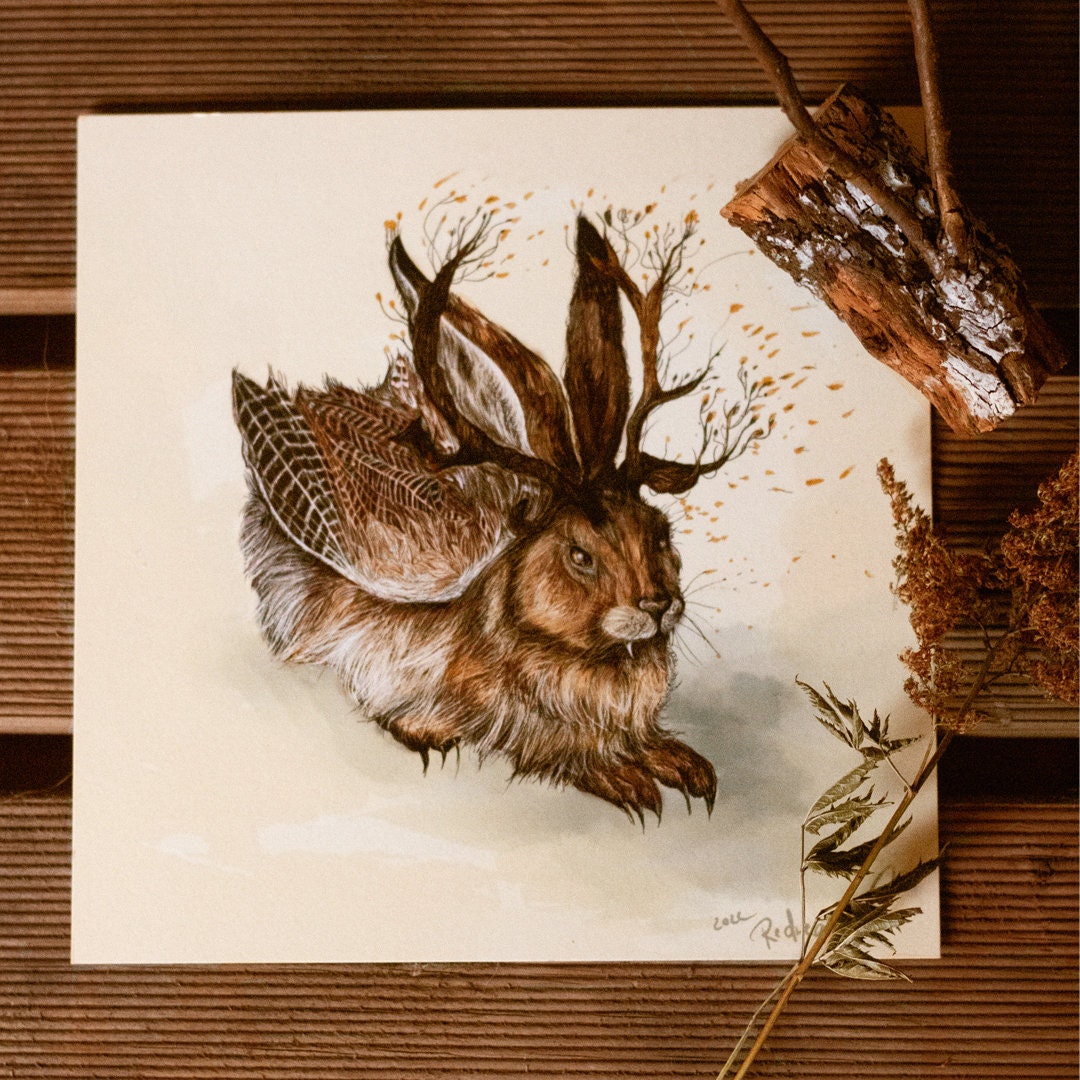 The Wolpertinger Art Print - Etsy UK