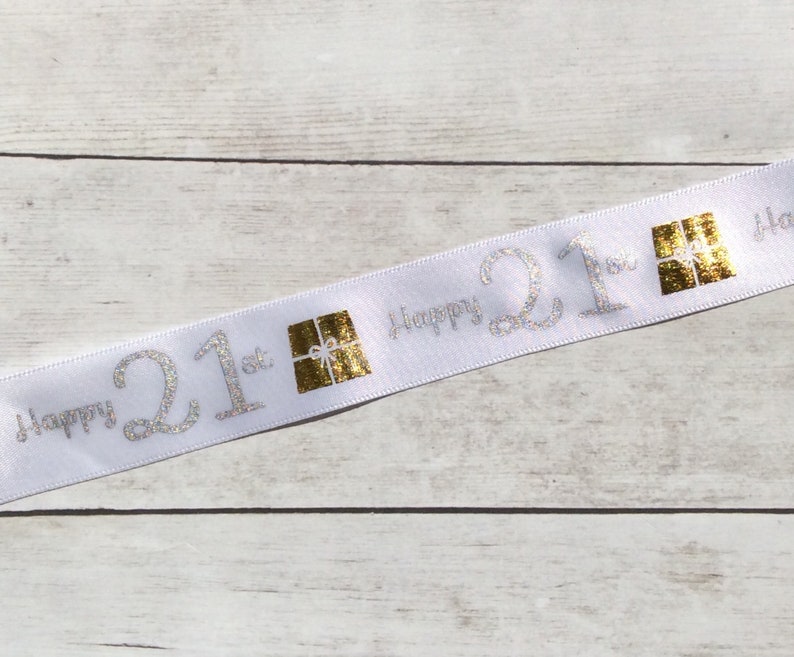 21st Birthday Ribbon | Etsy