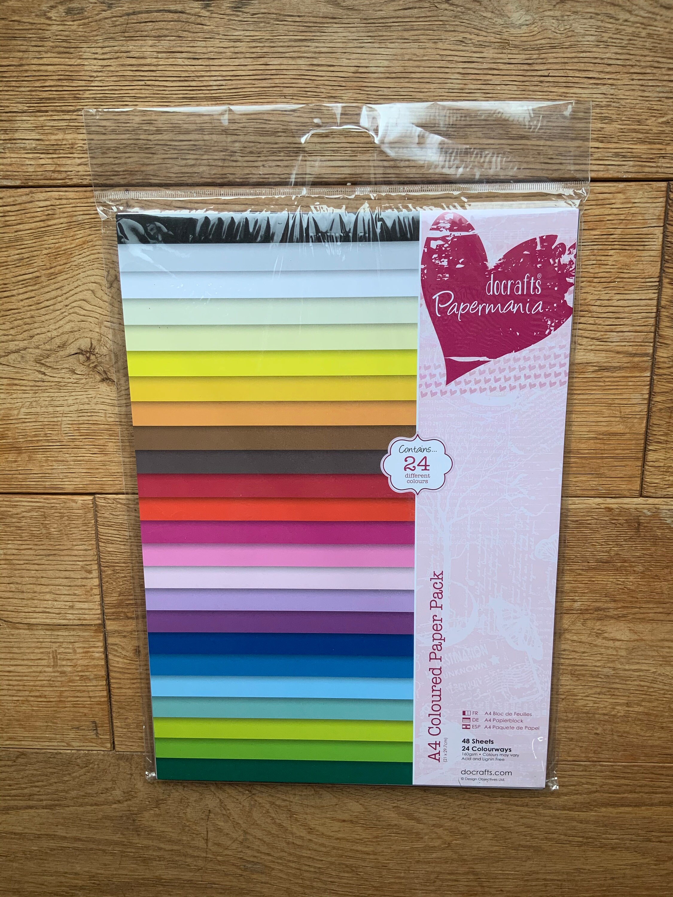A4 Rainbow Coloured Craft Paper Pack Papermania - Etsy UK