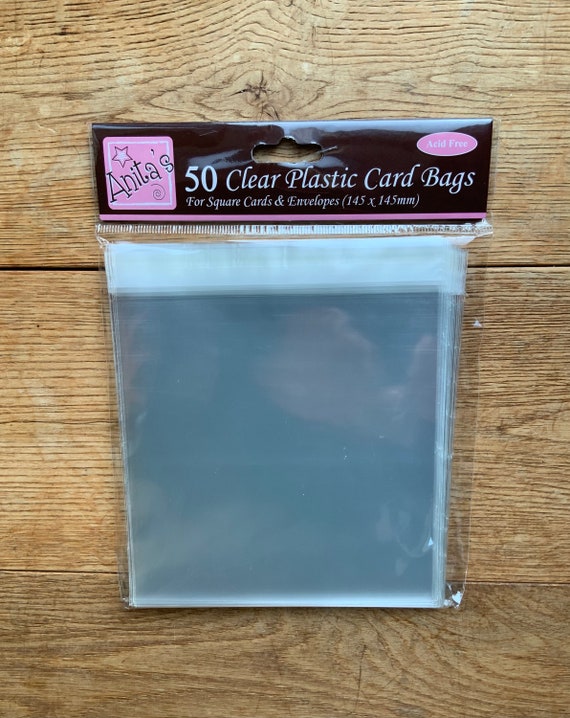 Clear Cellophane Card Bags 5 X 5 Square Pack 50 - Etsy
