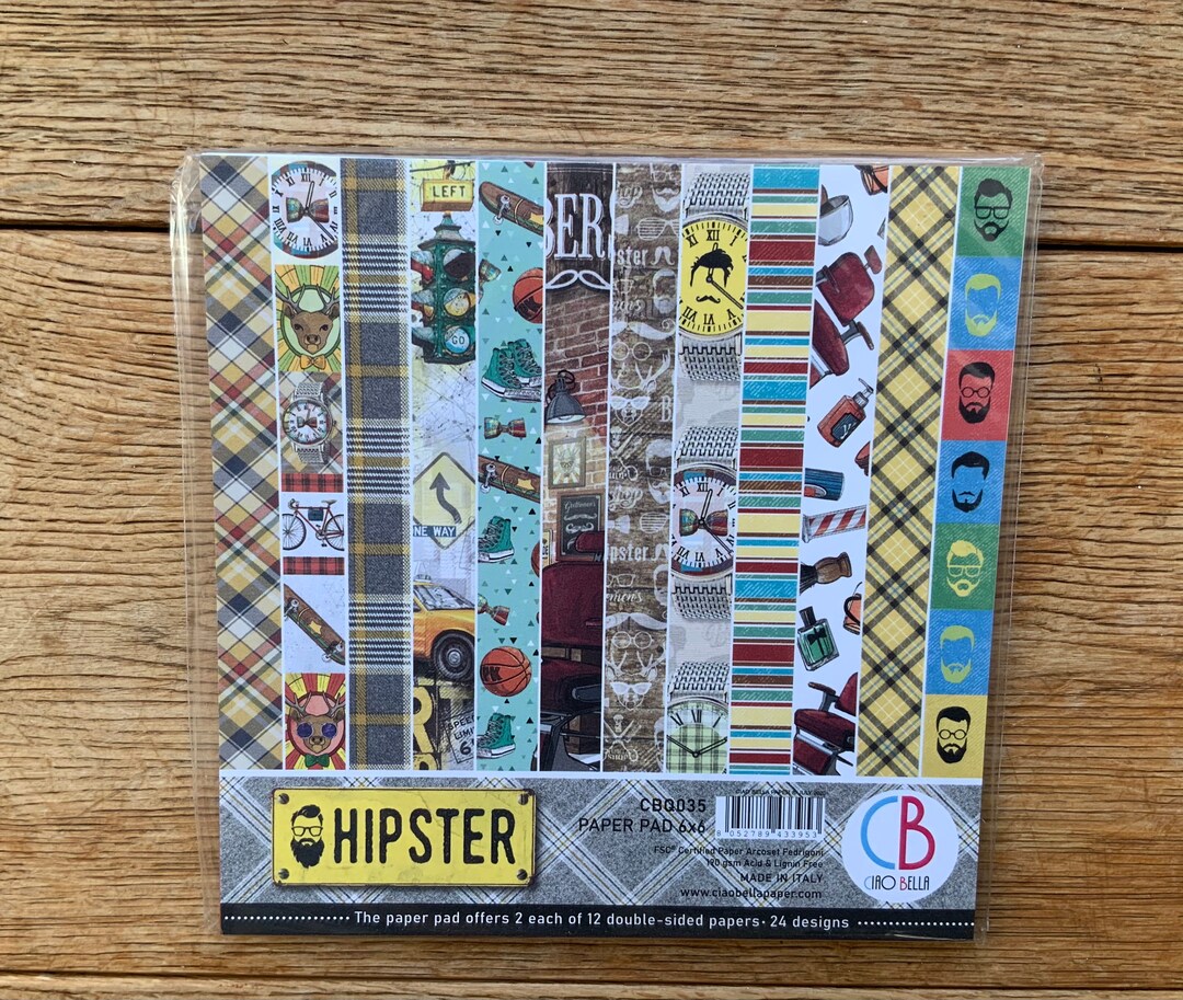 Hipster Scrapbook 6 X 6 Paper Pad Ciao Bella - Etsy