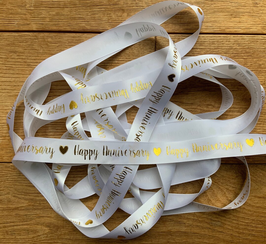 Happy Wedding Anniversary Ribbon - Etsy