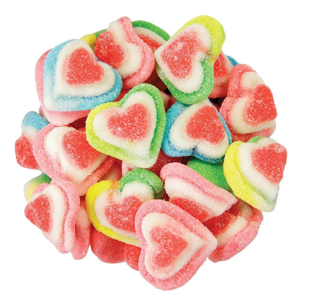 Bayside Candy Gummy Triple Layer Hearts - Triple Heart Shaped Gummies ...