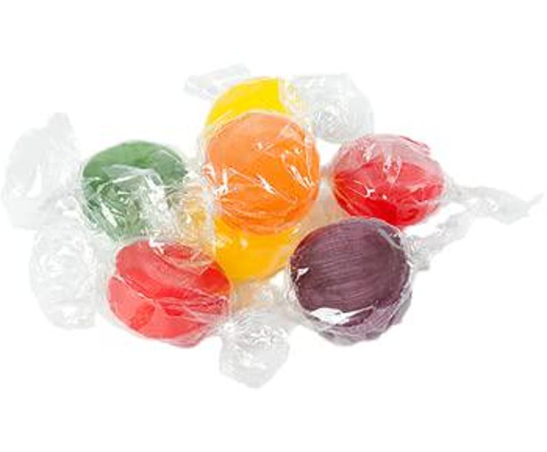 Bayside Candy Assorted Fruit Buttons - Assorted Strawberry Orange Grape ...