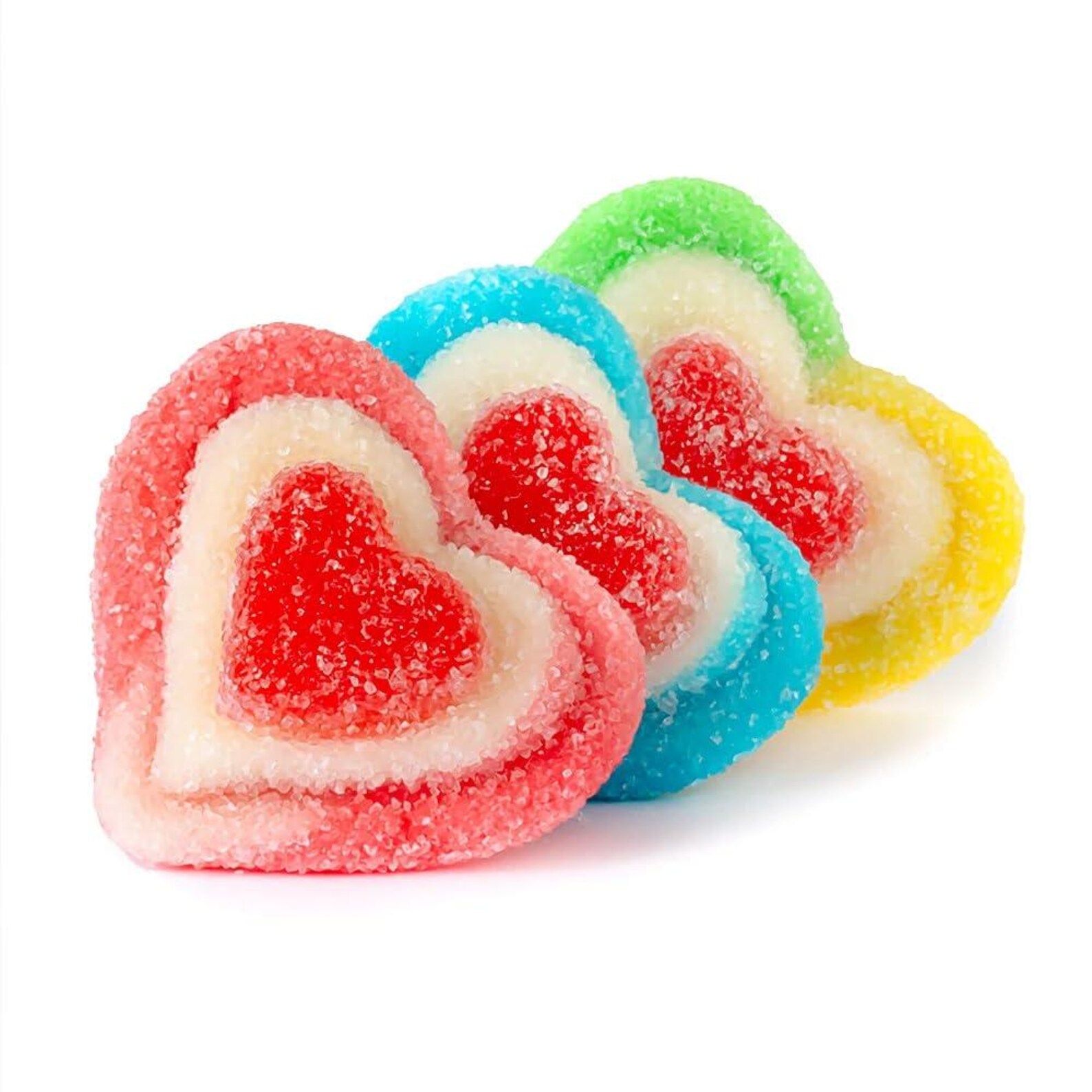 Bayside Candy Gummy Triple Layer Hearts - Triple Heart Shaped Gummies ...