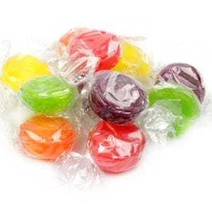 Bayside Candy Assorted Fruit Buttons - Assorted Strawberry Orange Grape ...