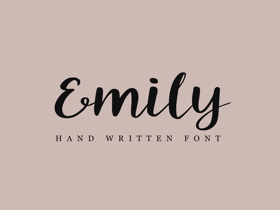 Emily Font, Handwritten Font, Calligraphy Font, Brush Calligraphy Font ...