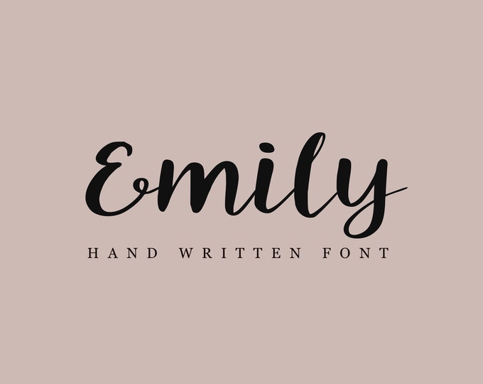 Emily Font Handwritten Font Calligraphy Font Brush - Etsy