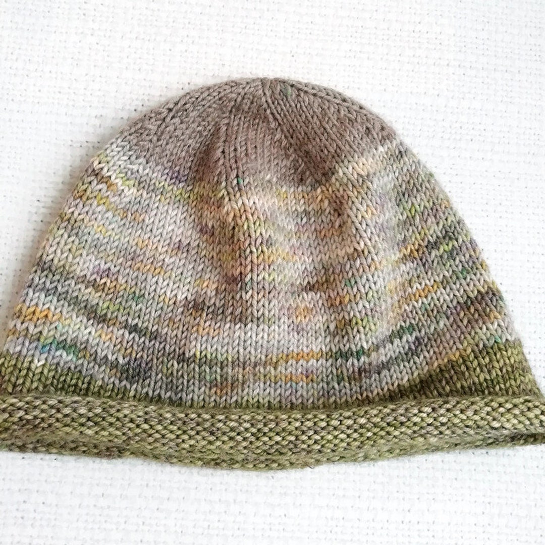 Rolled Brim Hat, Knit Hat for Women / Man, Colorful Beanie, Roll Brim ...