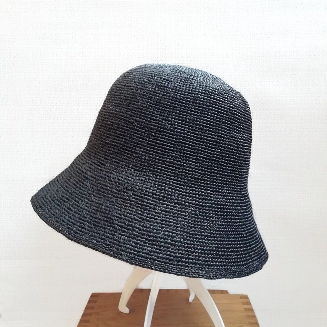 Raffia Packable Bucket Hat Black Bucket Hat Brimmed Raffia Hat for Womens / Men Packable Sun Hat ...