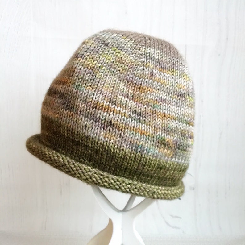 Rolled Brim Hat, Knit Hat for Women / Man, Colorful Beanie, Roll Brim ...