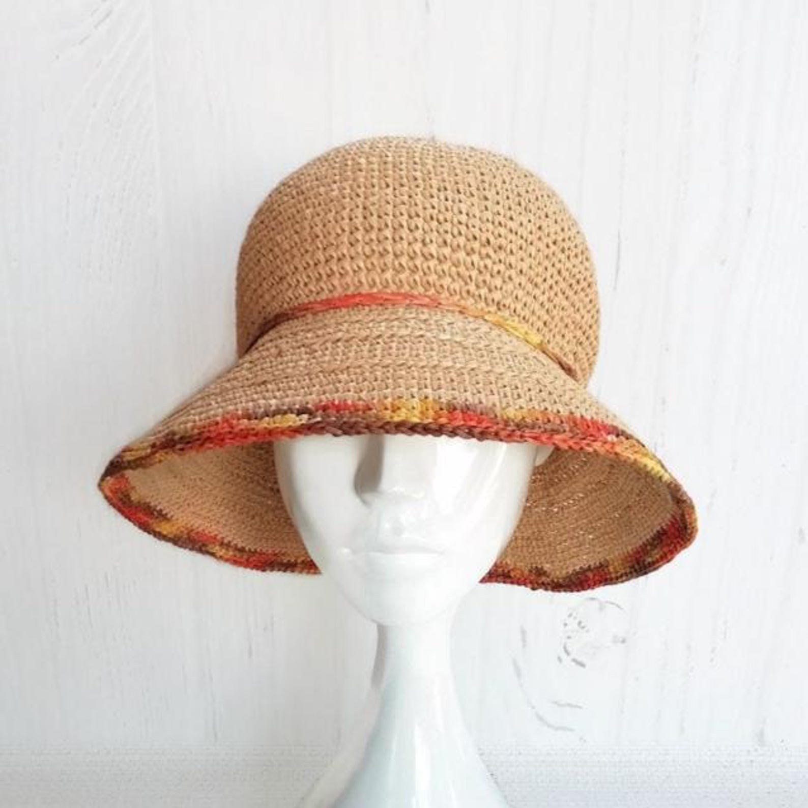 Straw Handmade Beach Hat Raffia Sun Hats Womens Sunhat for Big Heads - Etsy
