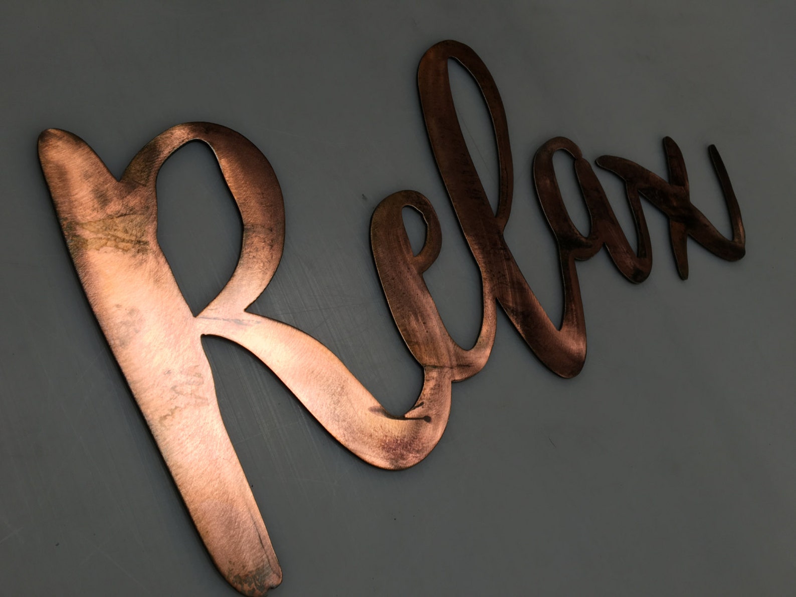 Relax Metal Wall Sign 8 Inch to 12 Inch Long - Etsy