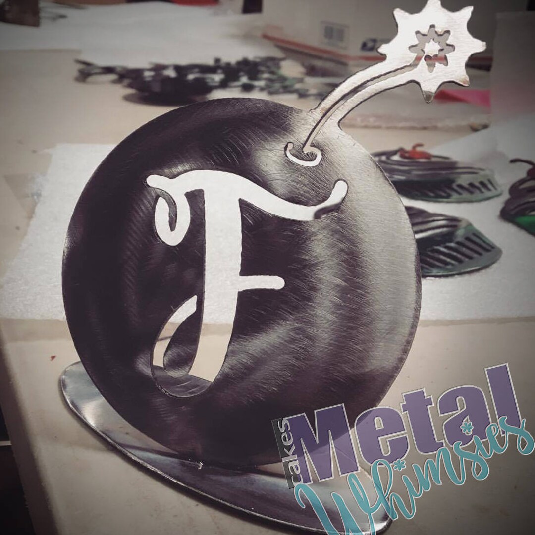 F Bomb Metal Desk Display - Etsy
