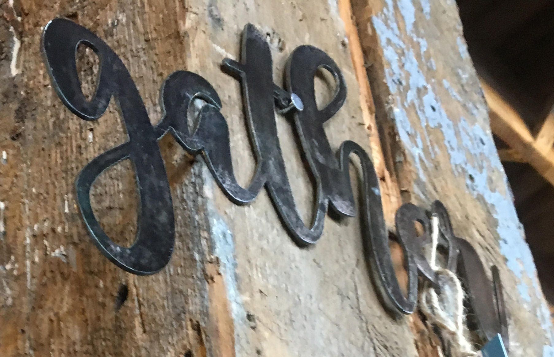 Gather Metal Wall Sign 24-36 Inch Long - Etsy