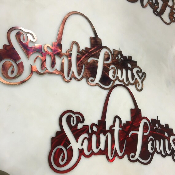 St. Louis Metal Wall Sign 16 to 48 Inch Long | Etsy