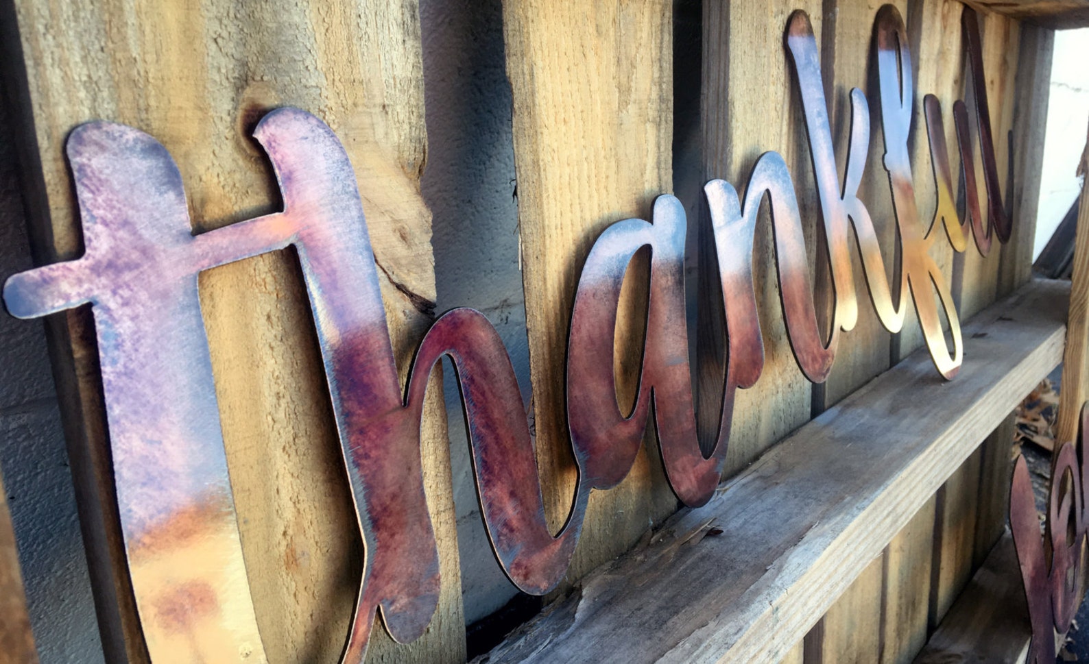 Thankful Metal Wall Sign 36 Inch Long - Etsy