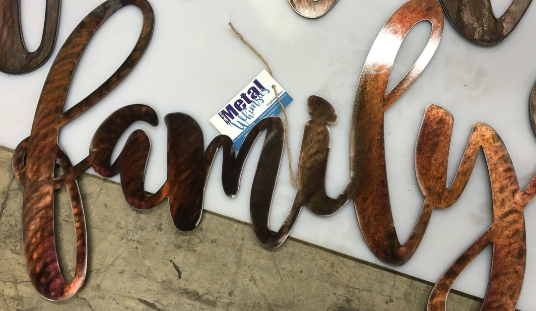 Family Metal Wall Sign 16-24 Inch Long - Etsy