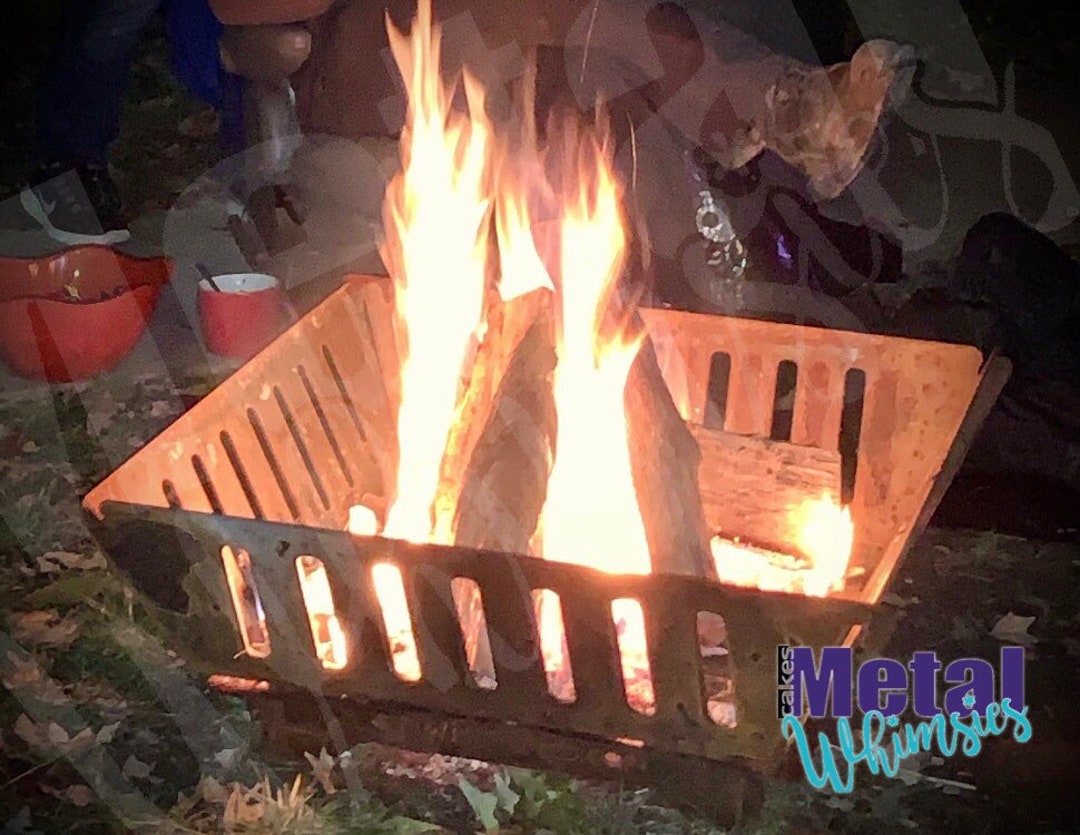 Collapsible Fire Pit. Approximately 30" Wide 3/16 US Steel - Etsy