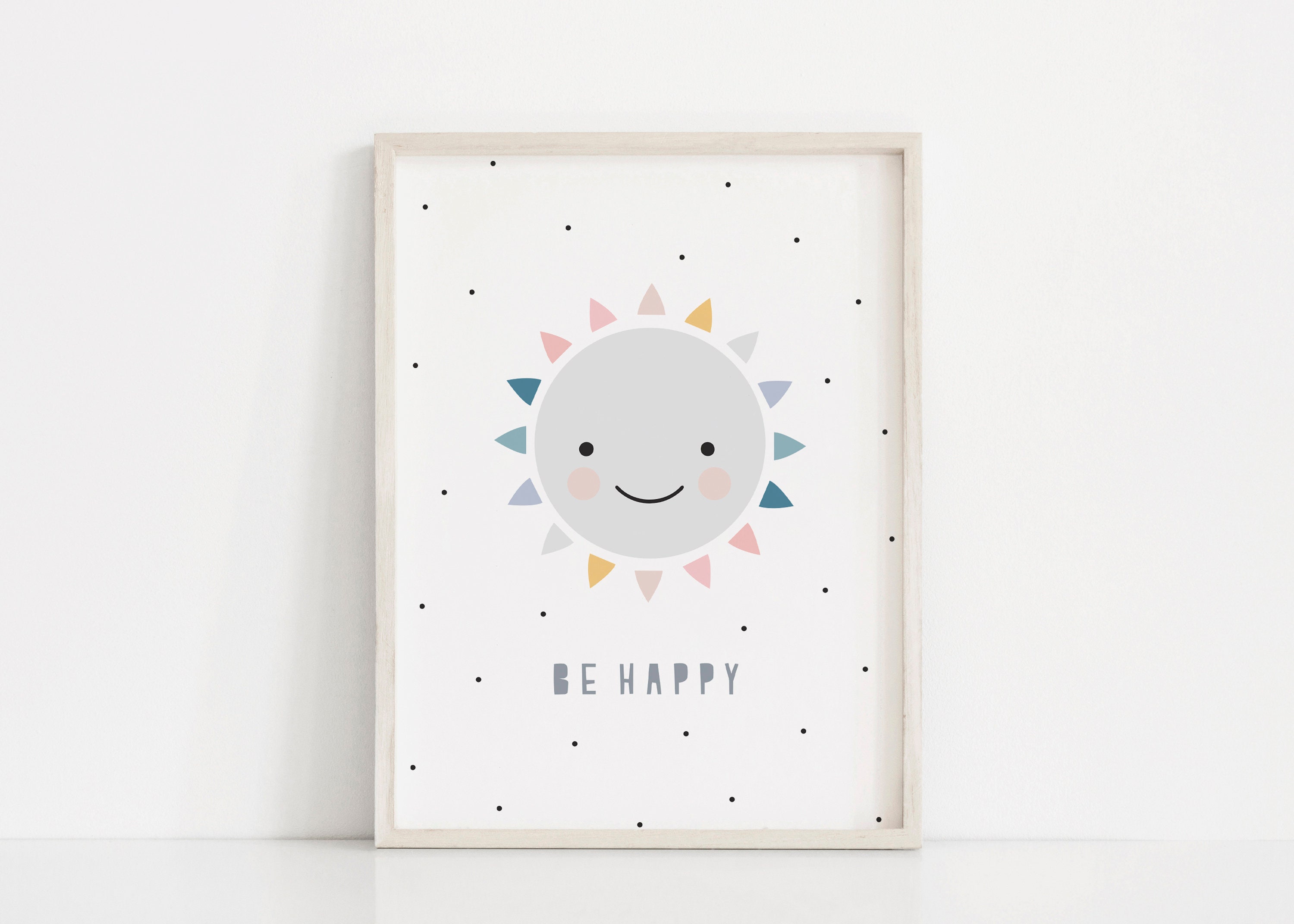 Be Happy & Be Kind Set of 2 Prints Wall Art Baby Nursery | Etsy