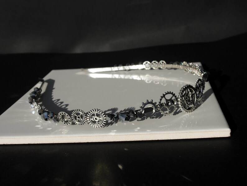 Silver Steampunk Cog and Gear Bridal Tiara Steampunk Bride | Etsy