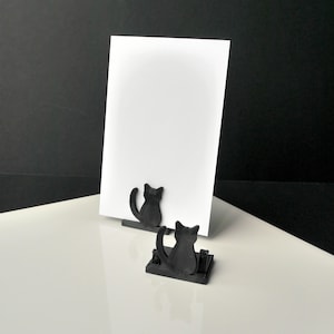 Cat Shaped Wedding Name Stand, Animal Shaped Name Display, Gothic Black ...