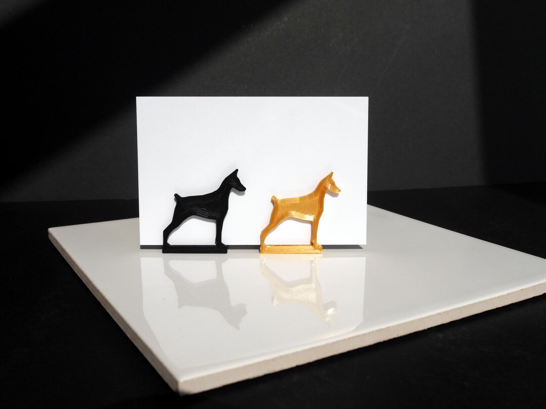 Dobermann Shaped Wedding Name Stand, Doberman Pinscher Dog Shape Name ...