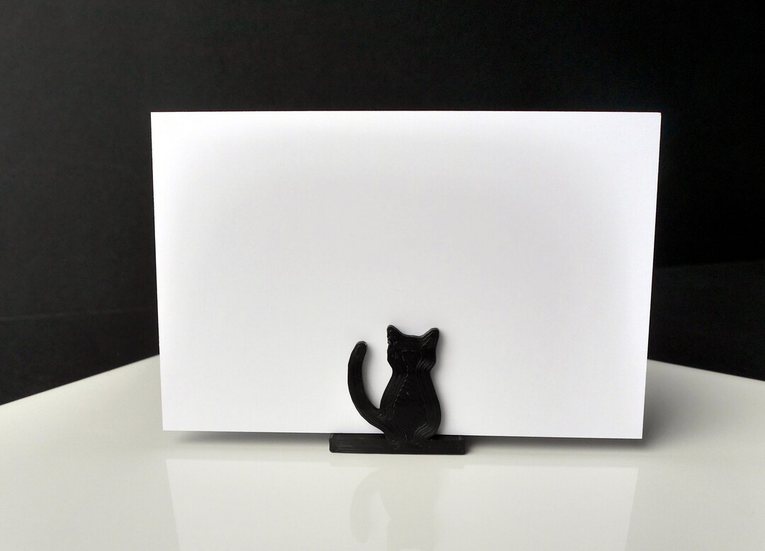 Cat Shaped Wedding Name Stand, Animal Shaped Name Display, Gothic Black ...