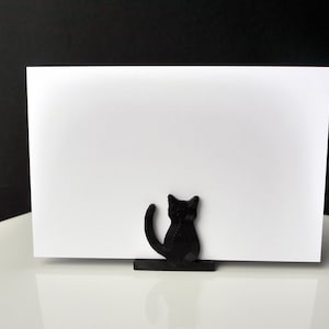 Cat Shaped Wedding Name Stand, Animal Shaped Name Display, Gothic Black ...