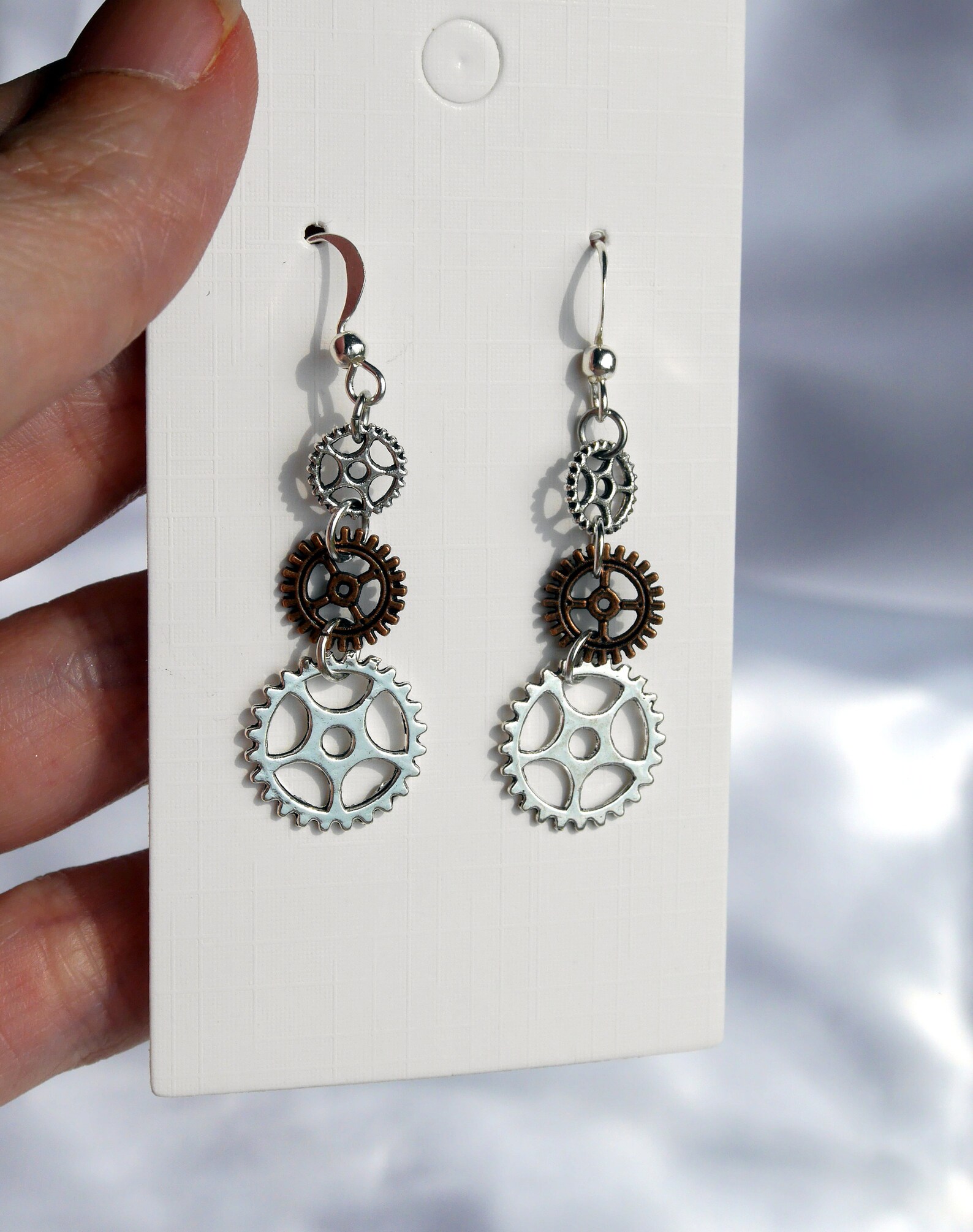 Cog Steampunk Earrings Steampunk Jewellery Cog Theme Rose - Etsy UK