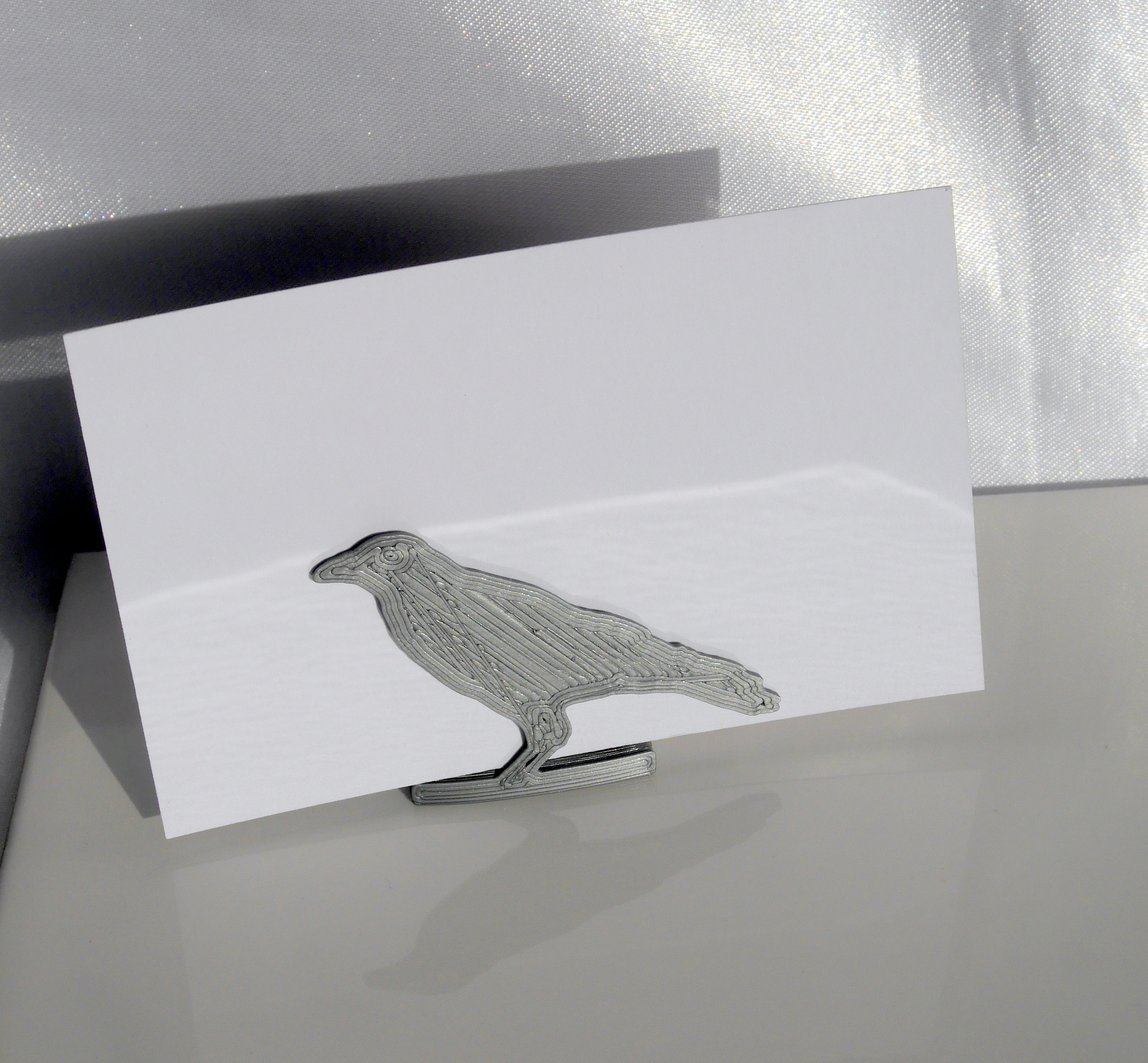 Gothic Raven Name Card Holders Gothic Wedding name place | Etsy