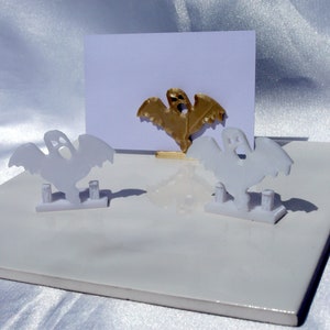 Gothic Ghost Name Card Holders, Halloween Name Place Holder, Spooky ...