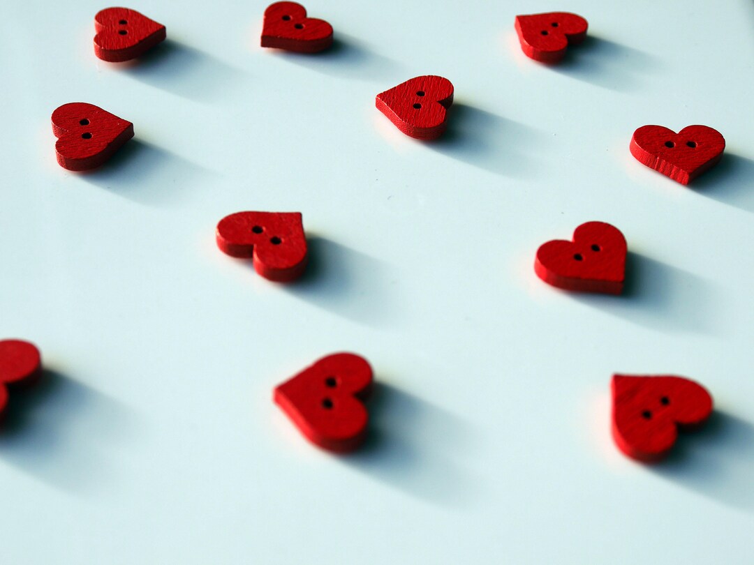 Red Heart Shaped Fridge Magnets, Heart Home Decorations, Heart Magnetic ...