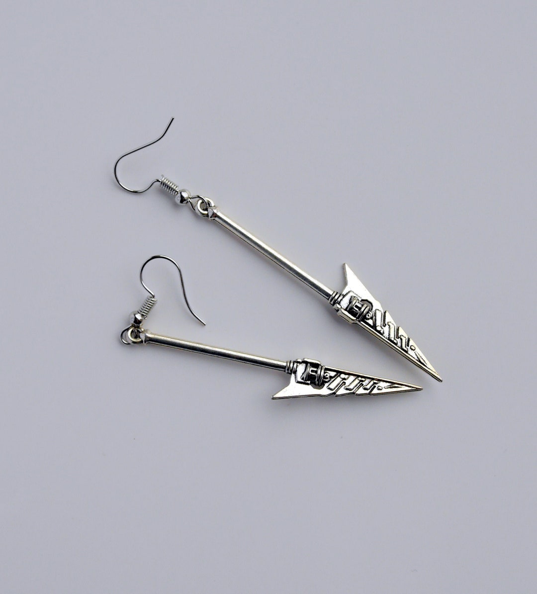 Spear Shape Weapon Theme Earrings, Polearm Pike Spear Earrings, Non Pierced Ears. Clip on Weapon ...
