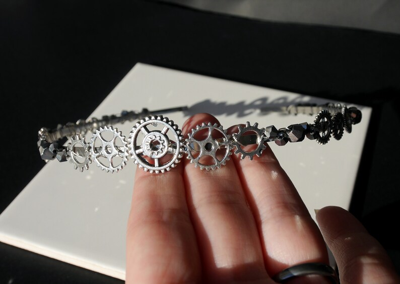 Silver Steampunk Cog and Gear Bridal Tiara Steampunk Bride | Etsy