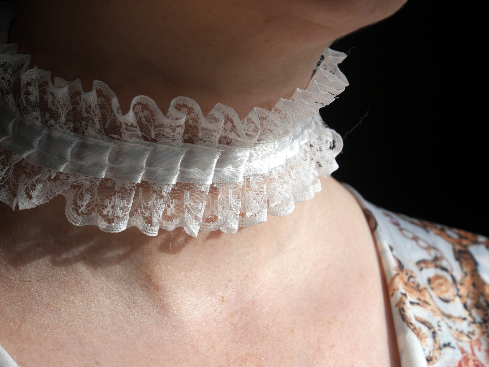 Black Ruffle Lace Choker Black Frilly Choker Black Frilly - Etsy