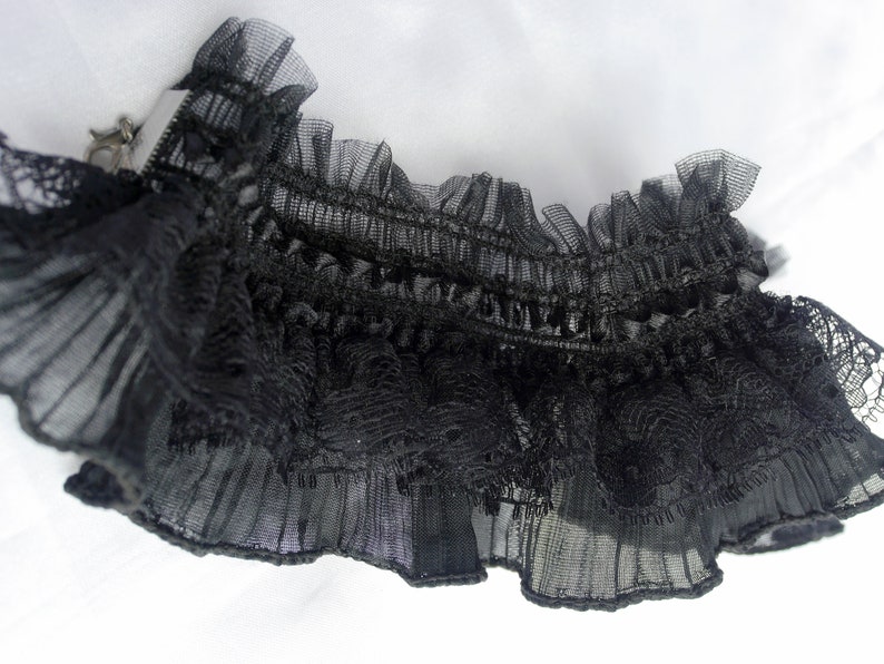 Black Ruffle Lace Choker, Black Frilly Choker, Black Frilly Doll ...