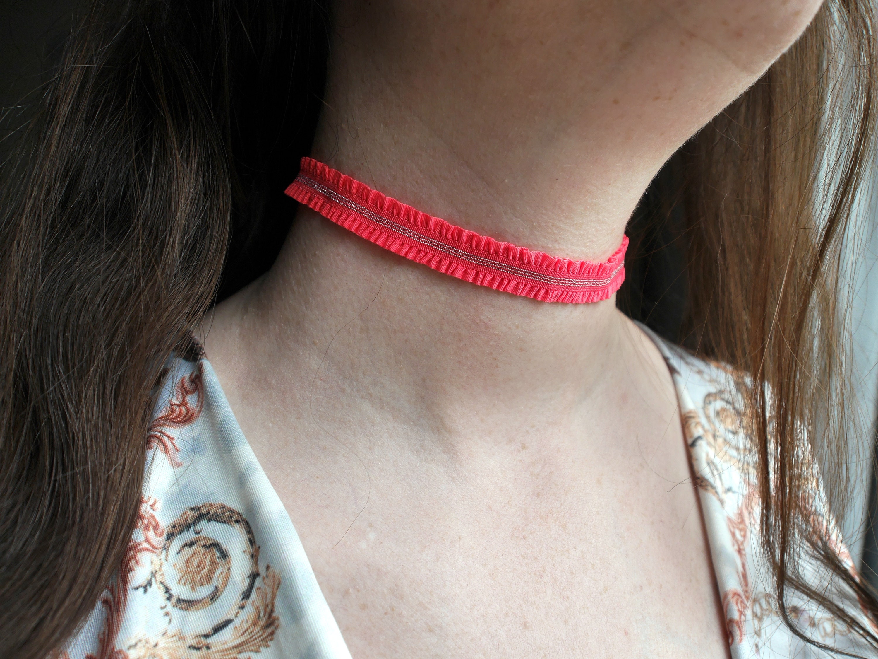 Thin Plain Pink Chokers Pastel Pink Choker Hot Pink Choker - Etsy Nederland