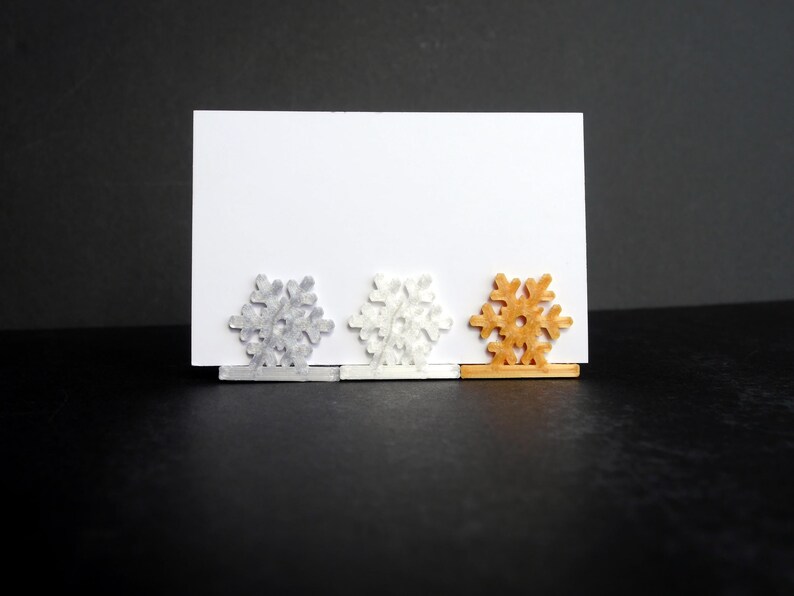 Snowflake Shape Name Place Holders, Christmas Theme Name Card Holders ...