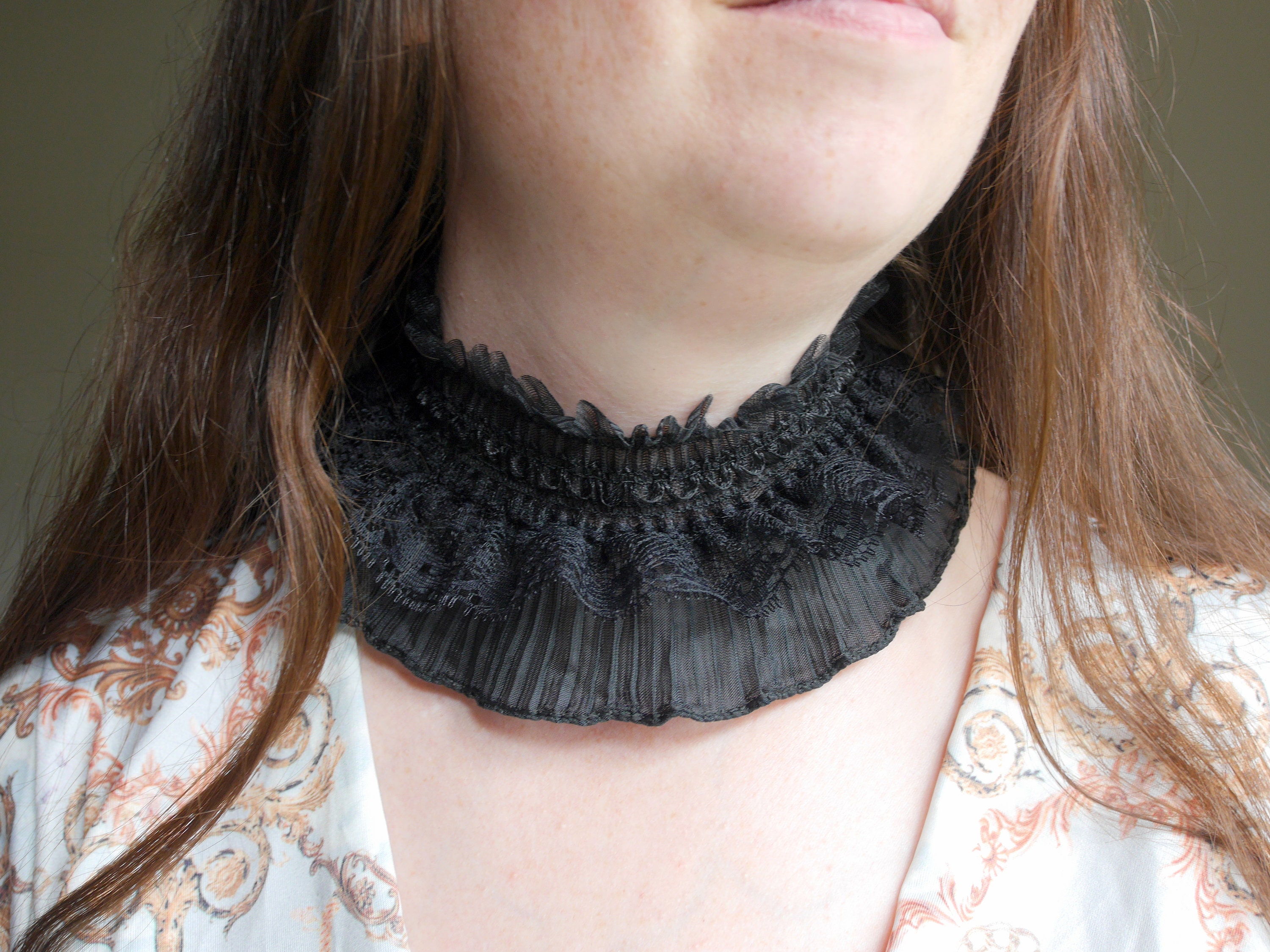 Black Ruffle Lace Choker, Black Frilly Choker, Black Frilly Doll ...