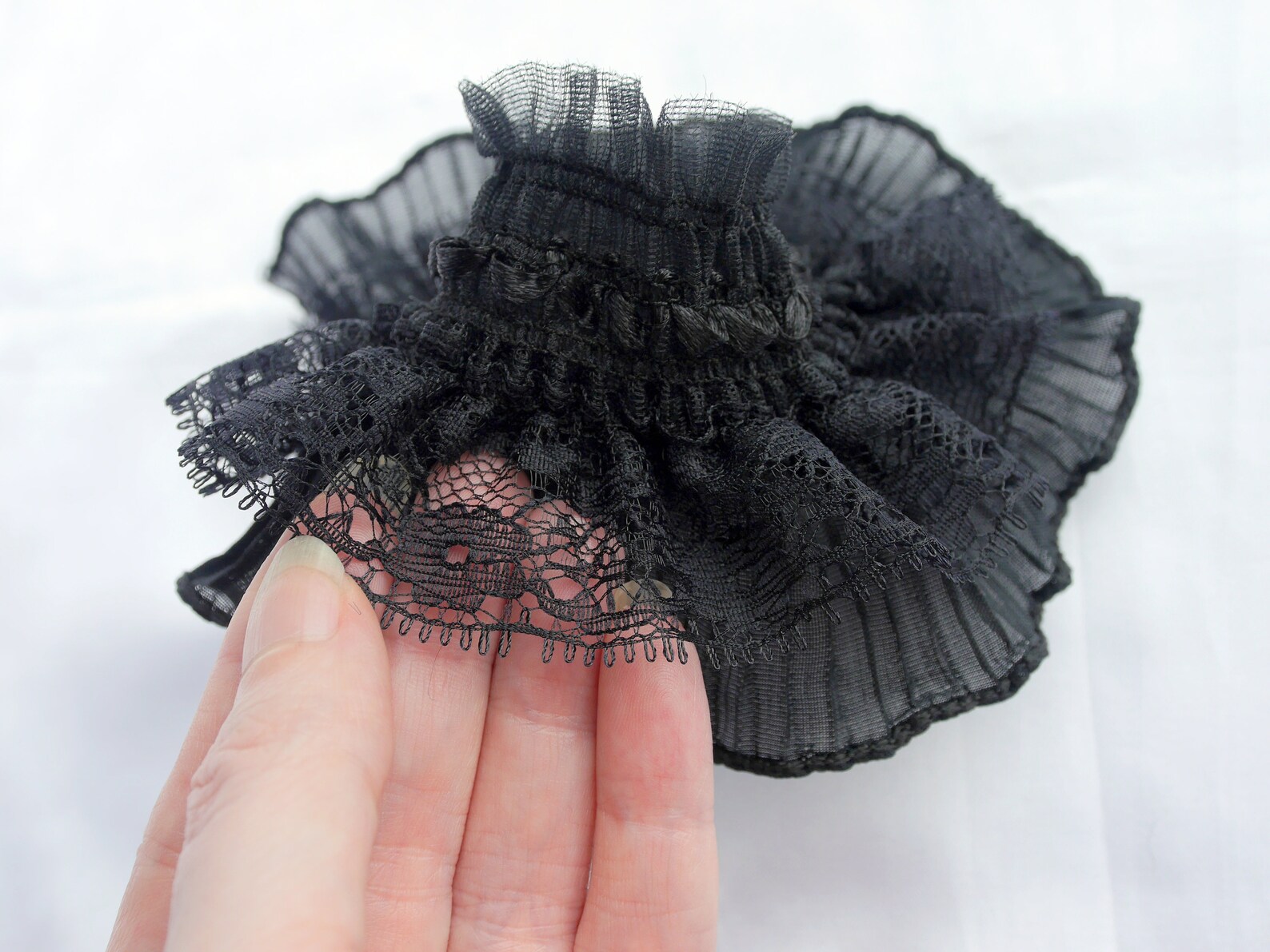 Black Ruffle Lace Choker, Black Frilly Choker, Black Frilly Doll ...