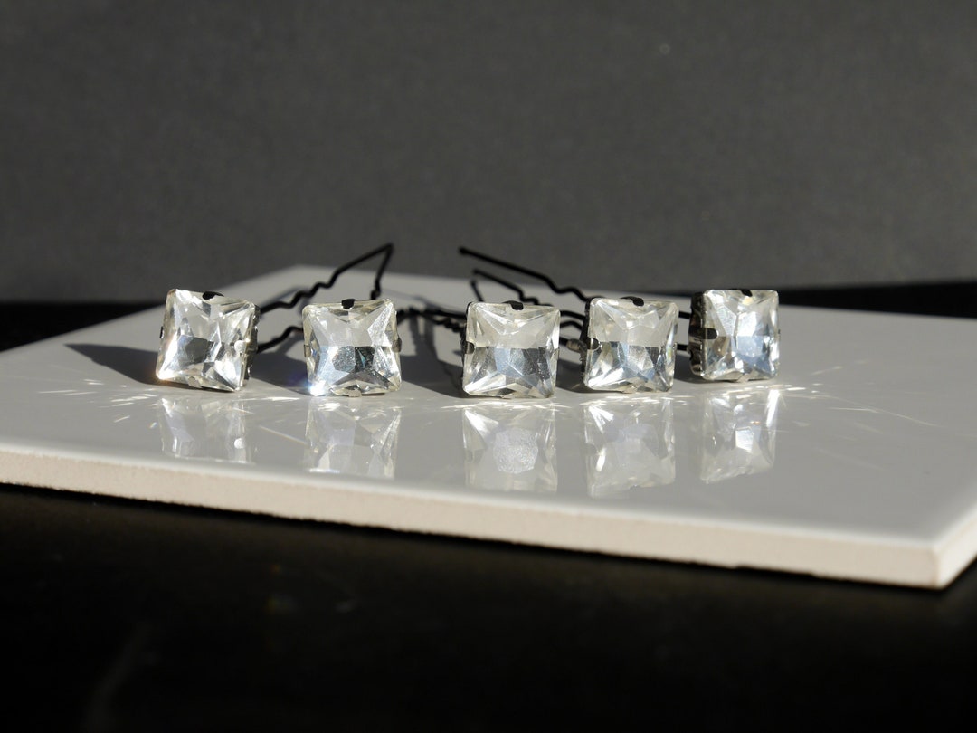 Square Diamante Hair Grips, Square Ballet Hair Pins, Square Hair ...