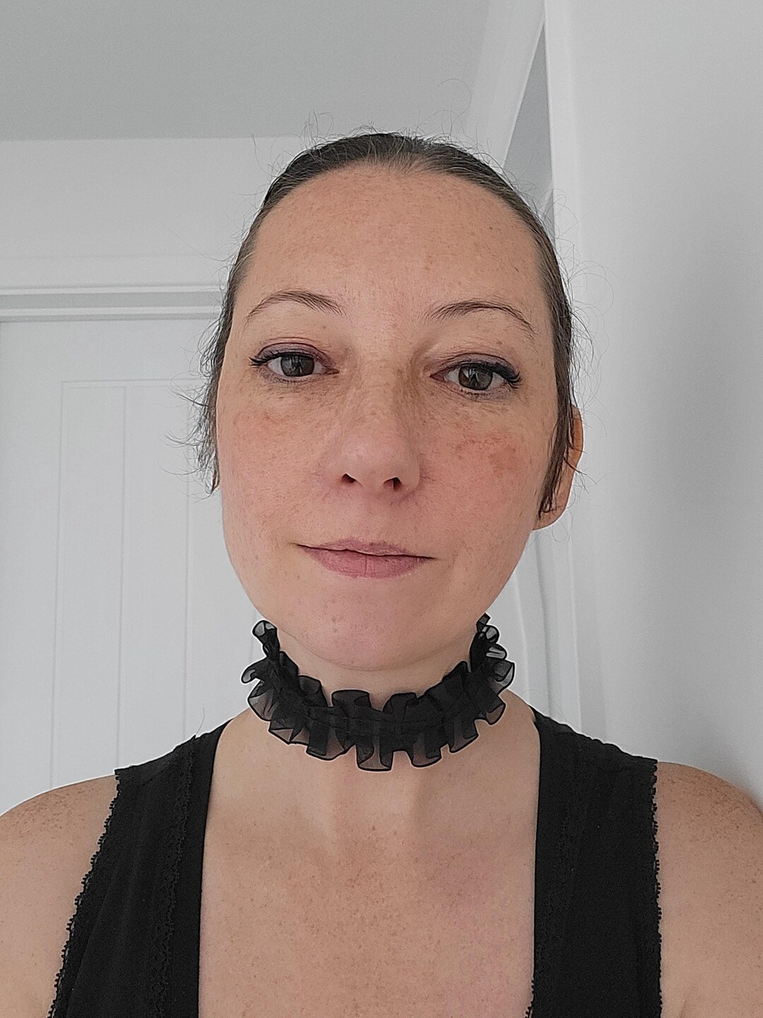 Black Ruffle Lace Choker, Black Frilly Choker, Black Frilly Doll ...