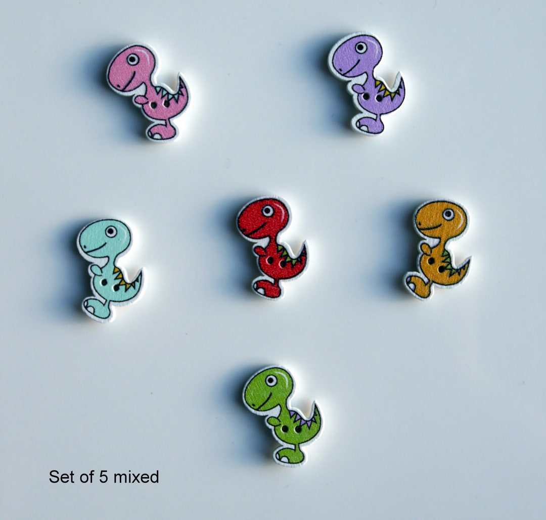 Dinosaur Shaped Wooden Fridge Magnets, Dinosaur Home Decorations, Dino ...